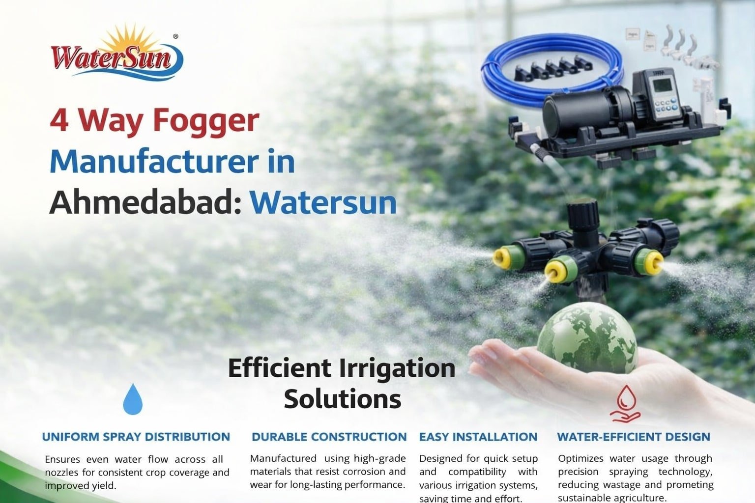 4 Way Fogger Manufacturer in Ahmedabad | Watersun
